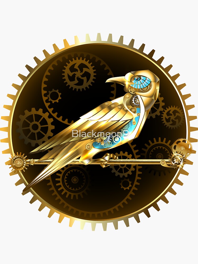 "Mechanical Bird ( Steampunk Bird )" Sticker for Sale by Blackmoon9 ...