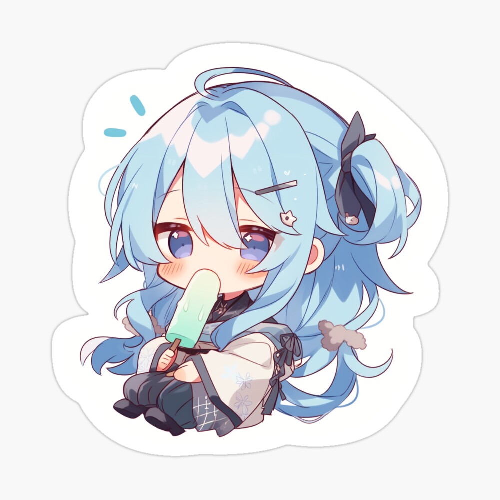 Fille Chibi Anime Avec Des Cheveux