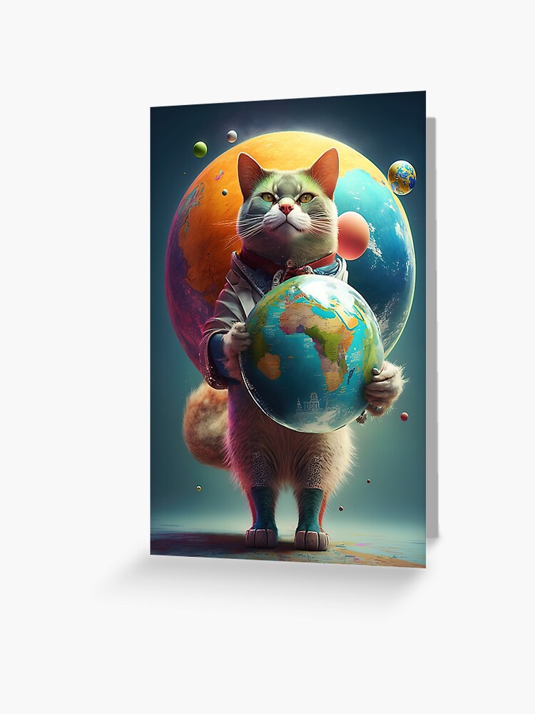"Environmentalist Cyberpunk Cat celebrating Earth Day - surrealist AI ...
