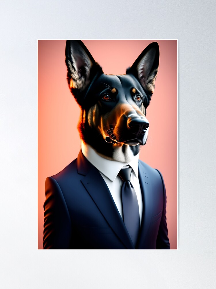 Portrait Of Humanoid Anthropomorphic German Shepherd Dog, 49% OFF
