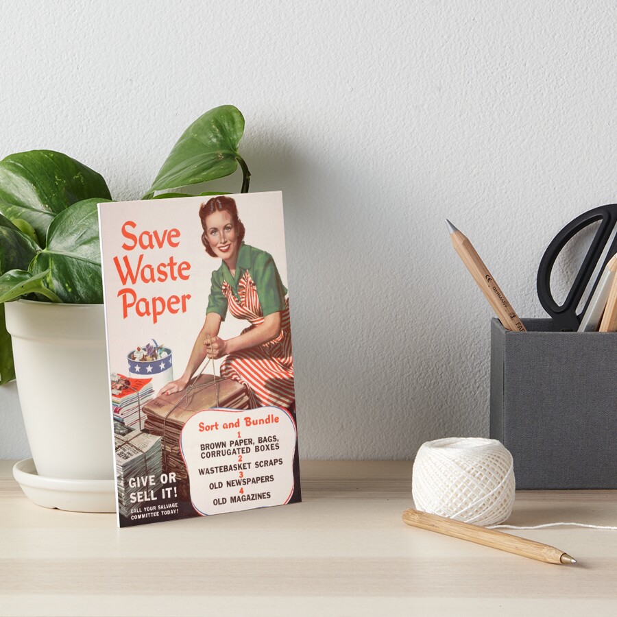 "Save Waste Paper!" Poster for Sale by Lueshis | Redbubble