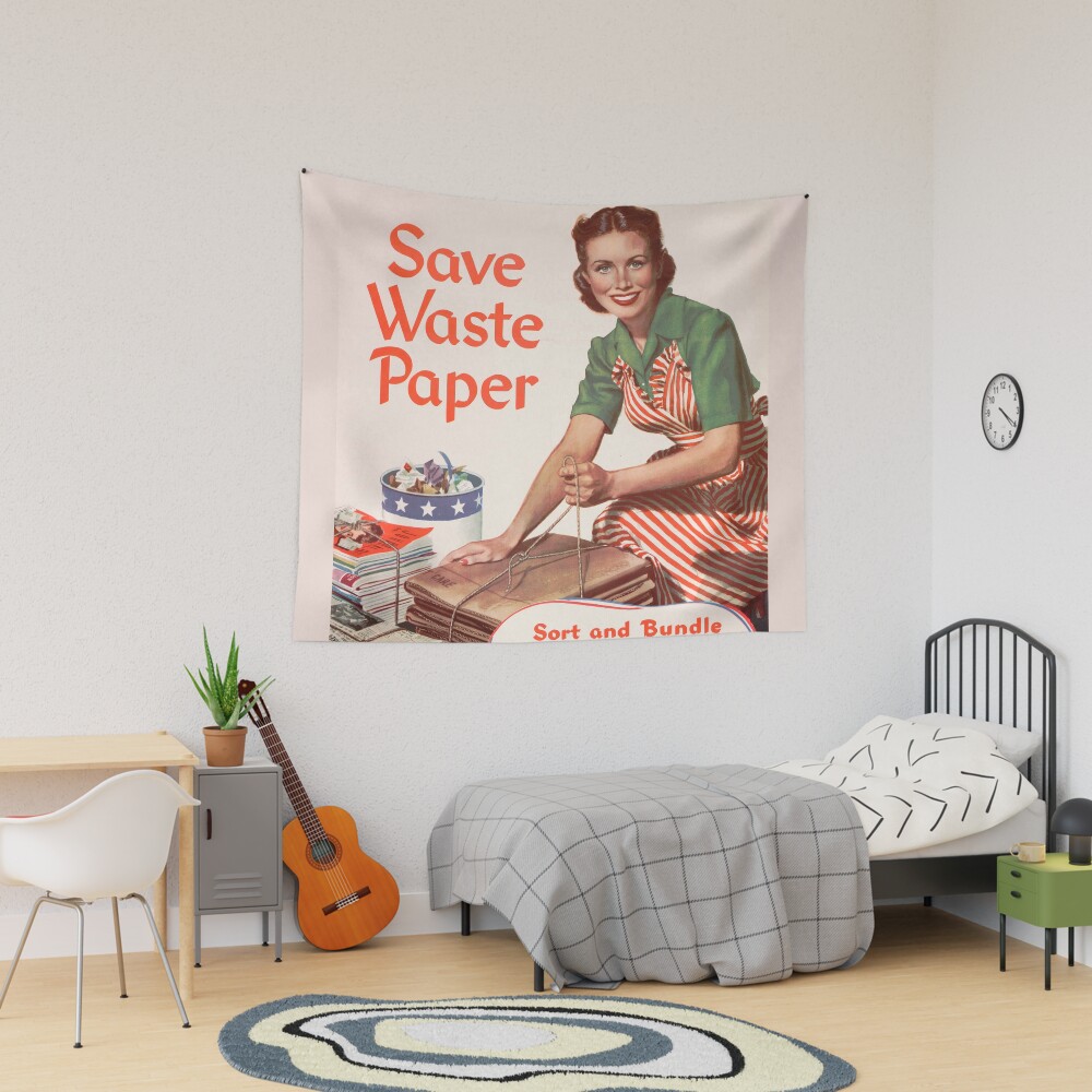 "Save Waste Paper!" Poster for Sale by Lueshis | Redbubble