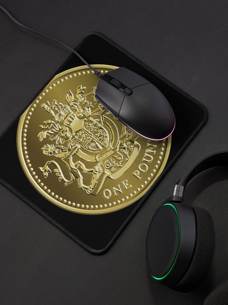"British money gold coin one pound" Mouse Pad for Sale by kavalenkava ...