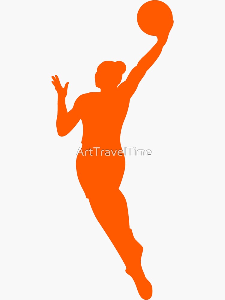 "WNBA Basketball, Orange themed WNBA" Sticker for Sale by ArtTravelTime ...