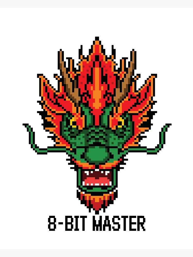Pixel Art 8-Bit Master Dragon Premium Matte Vertical Poster sold by ...
