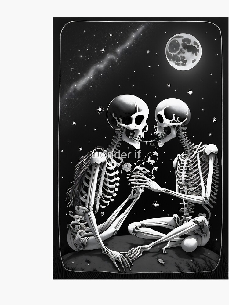Kissing Skeleton Tarot 1 Sticker For Sale By Cha5rlie Redbubble