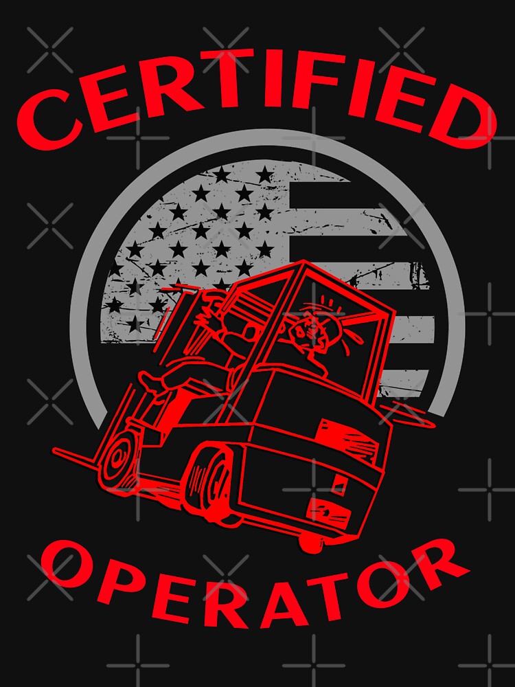 "Vintage Forklift Certified Forklift Operator FRR" Essential T-Shirt ...