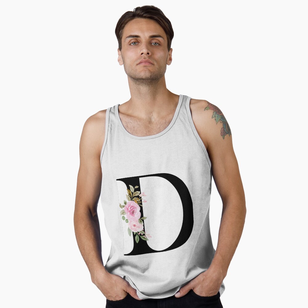 "Letter D with Natural Multi Color Flowers" Sticker by Print-Online ...