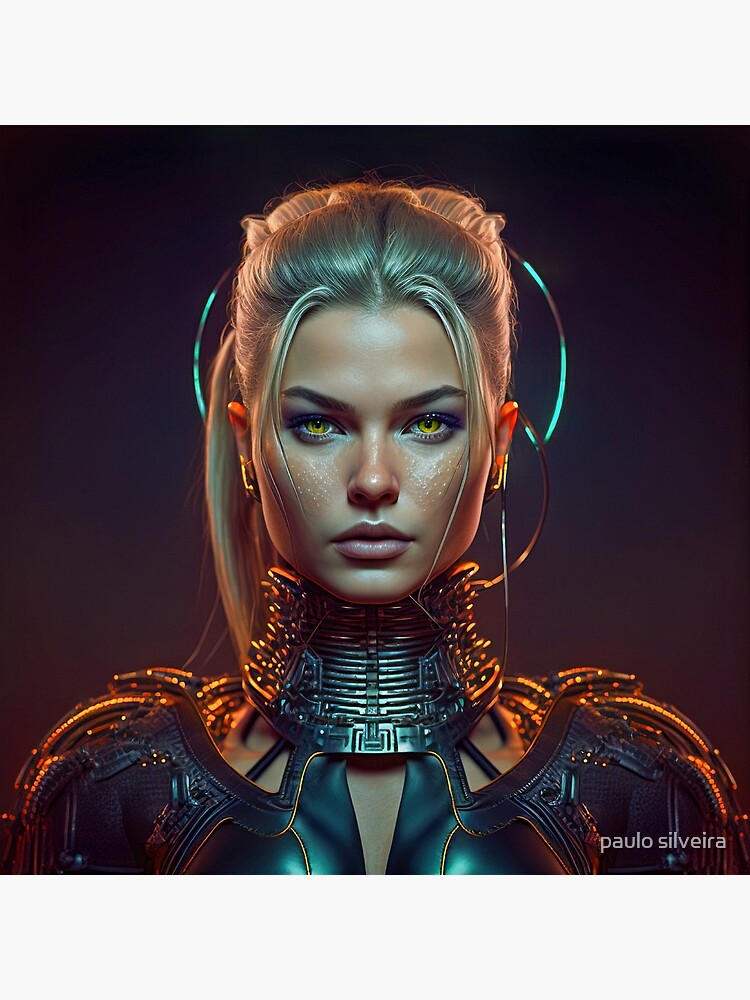 "Cyberpunk Top Model girl digitally created ." Poster for Sale by ...