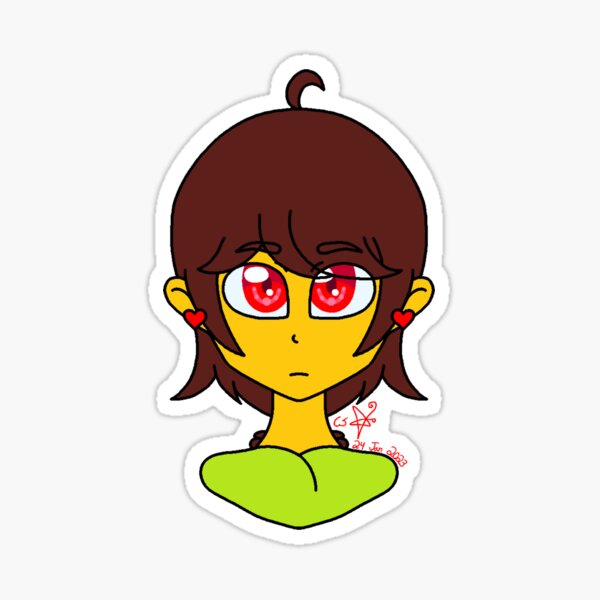Kris Dreemurr Sketch Portrait Light World Sprite Sticker For Sale By M3sk314 Redbubble