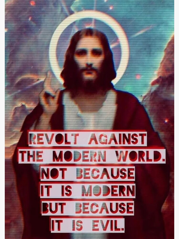 "Revolt Against Modern World" Sticker for Sale by MertsWeirdItems ...