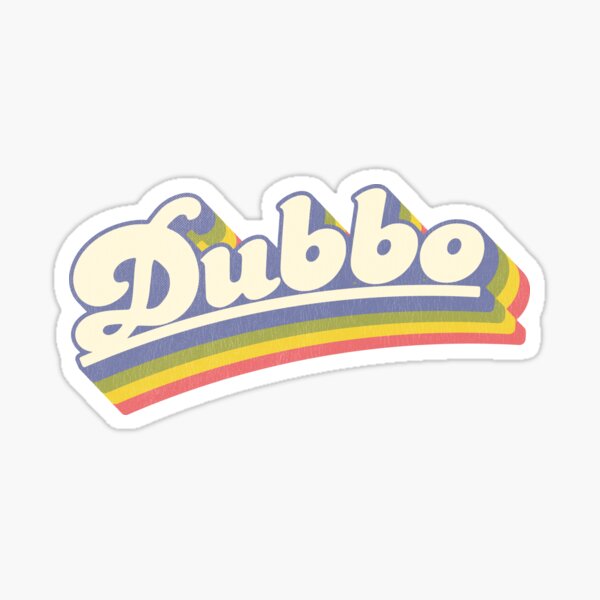"Dubbo, NSW | Retro Rainbow" Sticker by retroready | Redbubble
