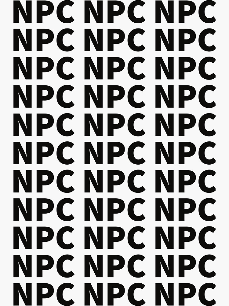 "NPC" Sticker for Sale by Baymens | Redbubble