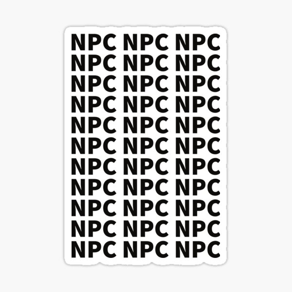 "NPC" Sticker for Sale by Baymens | Redbubble
