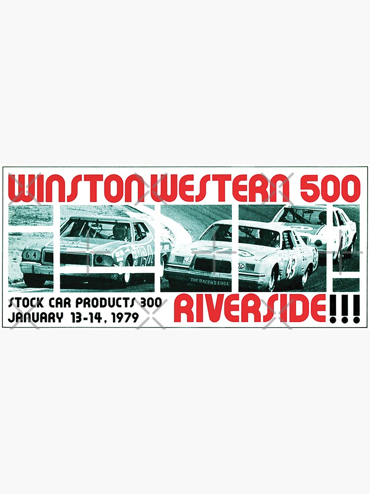 "1979 Winston Western 500 Stock Car Riverside Raceway bumper / window ...