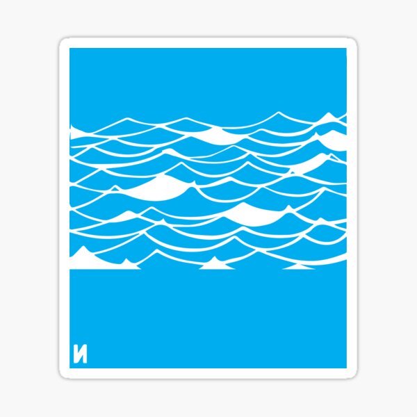 "Cool blue ocean waves illustration " Sticker for Sale by mdmarkovic ...