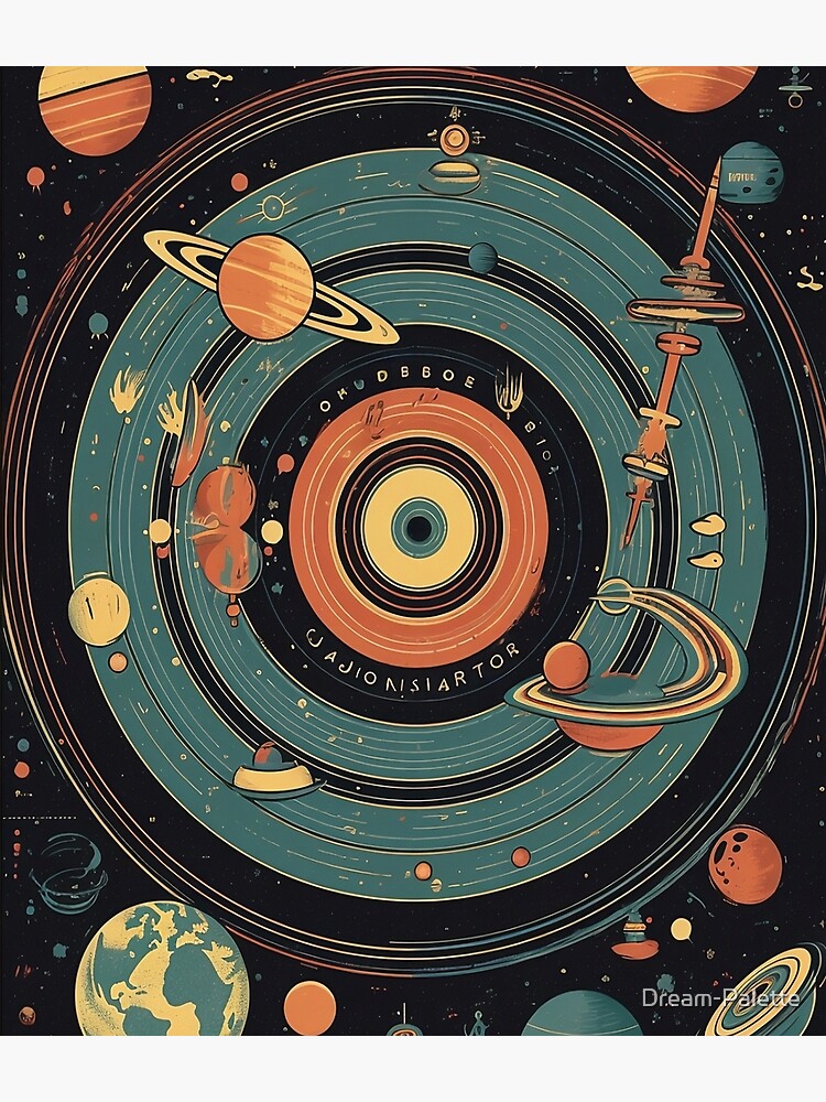 Retro Vinyl Space Record Design : Groovy Design For Music Lovers Backpack