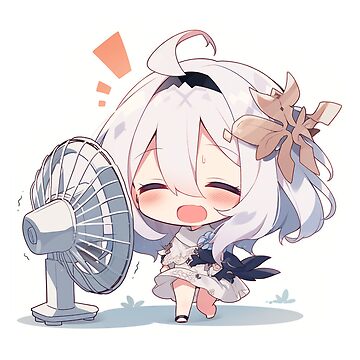 "Cute Chibi Anime Wind Air Girl" Sticker for Sale by stickondeez ...