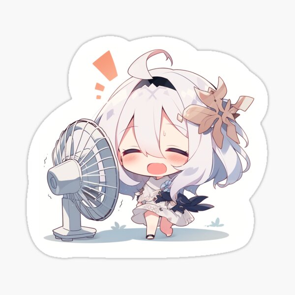 "Cute Chibi Anime Wind Air Girl" Sticker for Sale by stickondeez ...