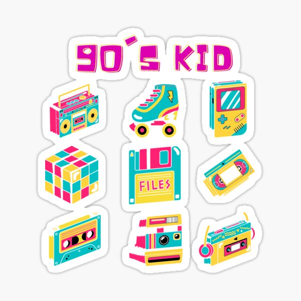"90's kid" Sticker for Sale by krolikowsky | Redbubble