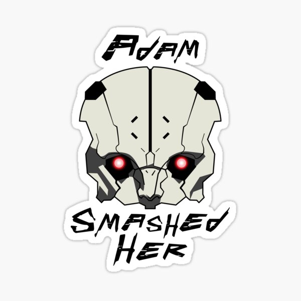 "adam smashed her black version edgerunners cyberpunk" Sticker for Sale ...