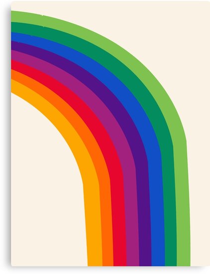 "Groovy - rainbow 70s 1970s style retro throwback minimal happy hippie ...