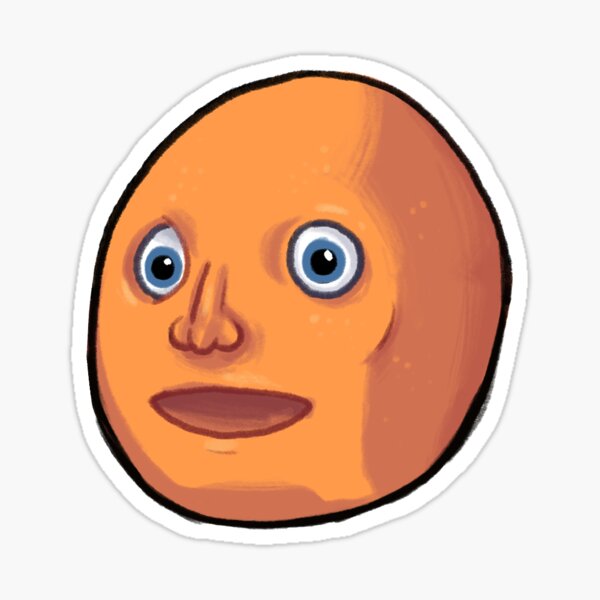 "Orange Lad Face" Sticker for Sale by Cyranek | Redbubble