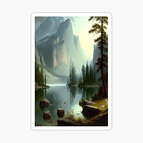 "Mountain View Landscape" Sticker for Sale by Digital Mindscape | Redbubble