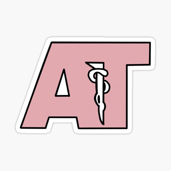 "Athletic Training Logo Pale Pink" Sticker for Sale by rosiepiscitello ...