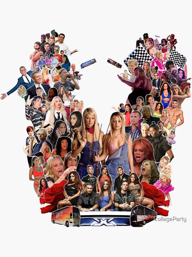 "Reality TV Collage Party" Sticker for Sale by CollageParty | Redbubble