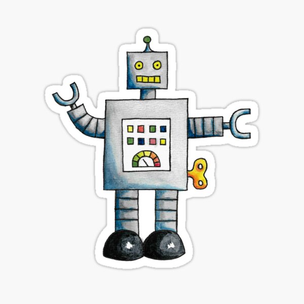 "Robot" Sticker by christinaashman | Redbubble