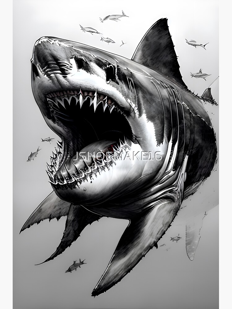 "Shark Attack!" Sticker for Sale by JSHOEMAKE16 | Redbubble
