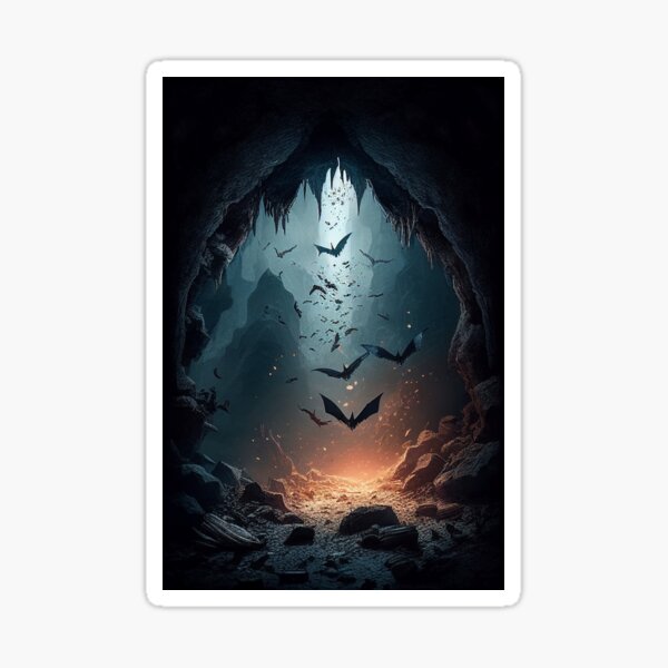 "Bat Cave" Sticker for Sale by DigitizedArt | Redbubble