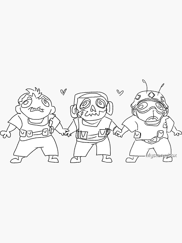 "Chibi 141: Ghost, Soap & Roach" Sticker for Sale by Cr3epy | Redbubble