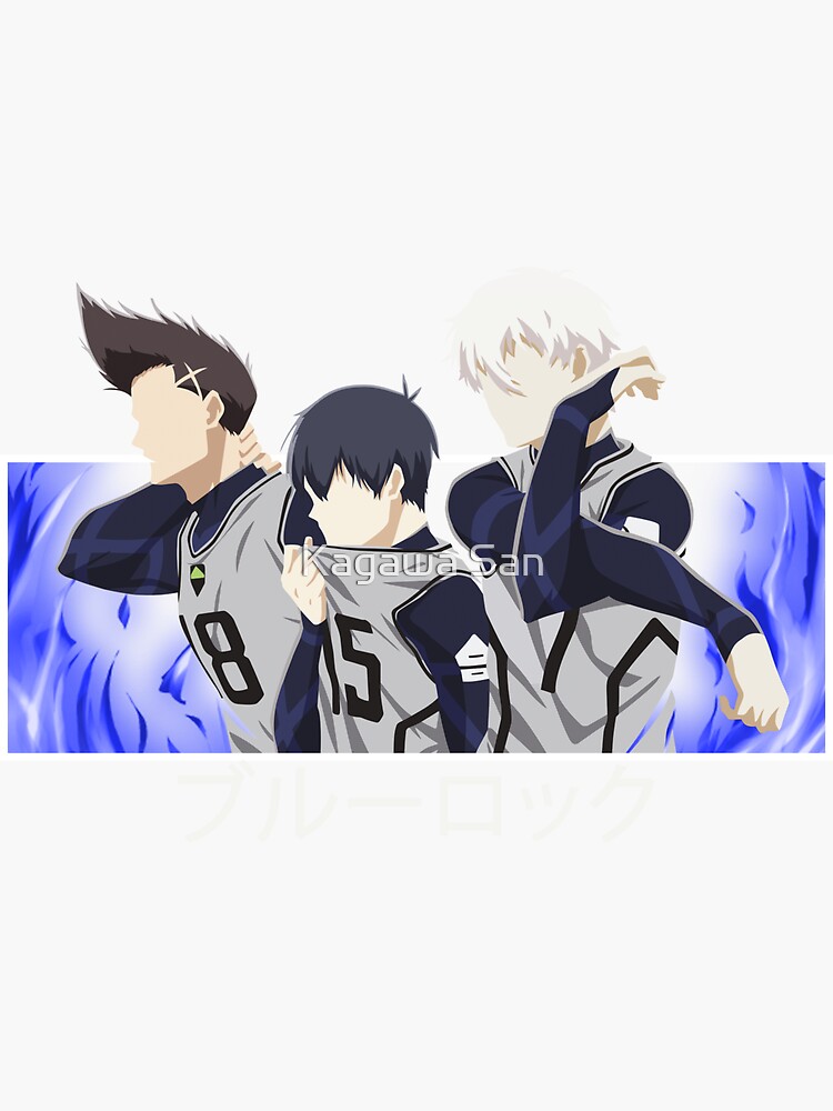 "blue lock anime - Yoichi Isagi Baro and Nagi" Sticker by Kagawa San ...
