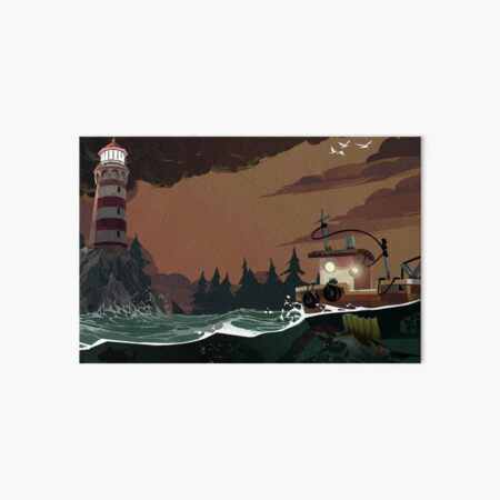 "DREDGE - Lighthouse " Art Board Print for Sale by FrogHermit | Redbubble