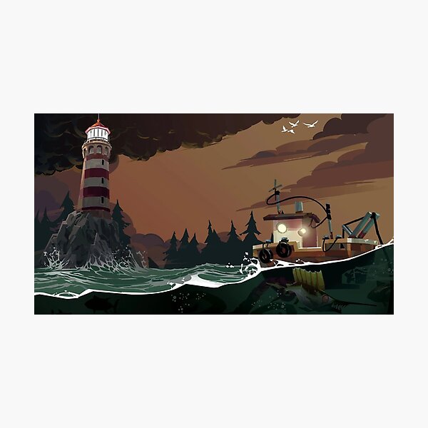 "DREDGE - Lighthouse " Photographic Print for Sale by FrogHermit ...