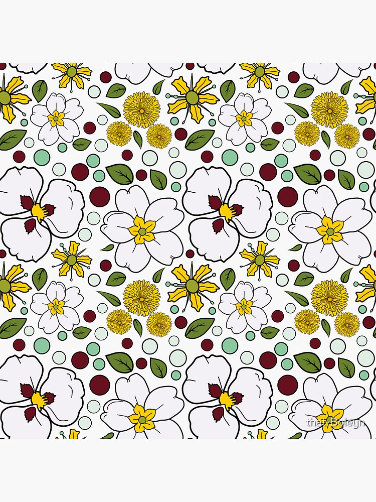 "Flowers of the Hunger Games" Sticker for Sale by that-Boleyn | Redbubble