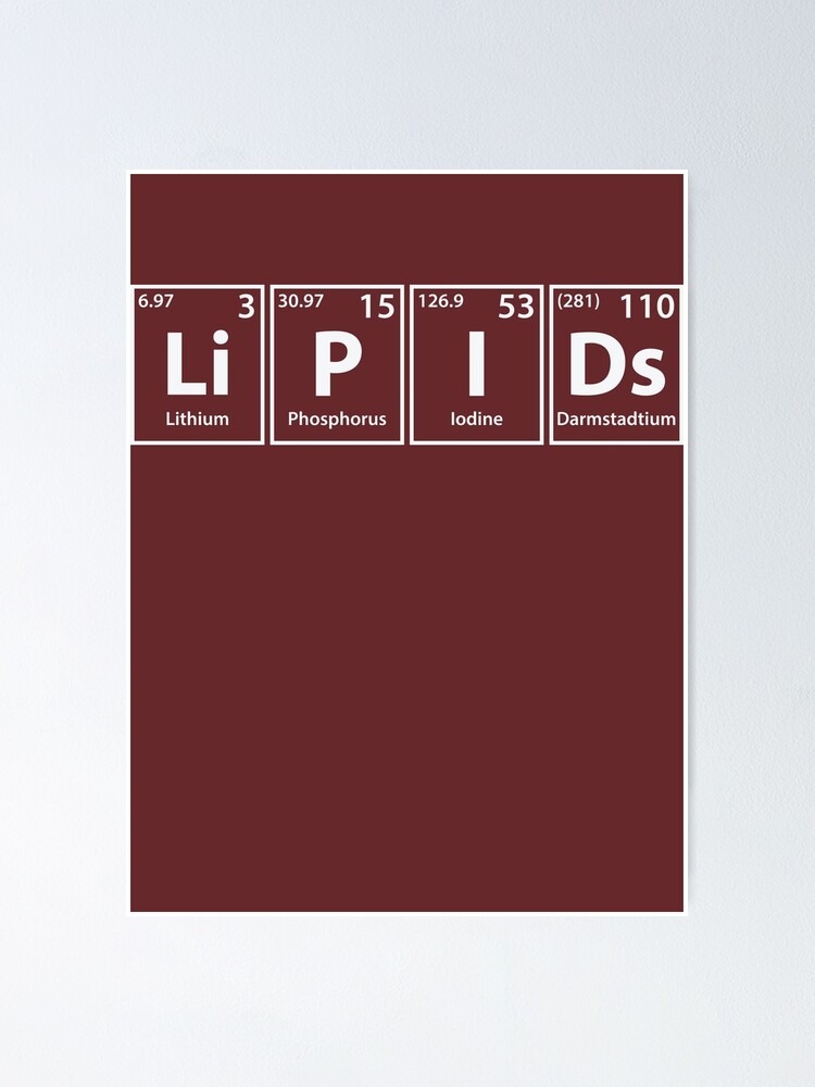 "Lipids Elements Spelling" Poster for Sale by cerebrands | Redbubble