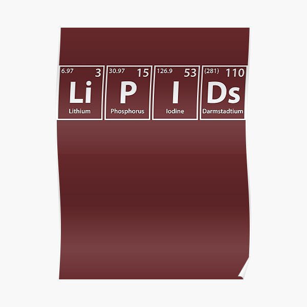 "Lipids Elements Spelling" Poster for Sale by cerebrands | Redbubble