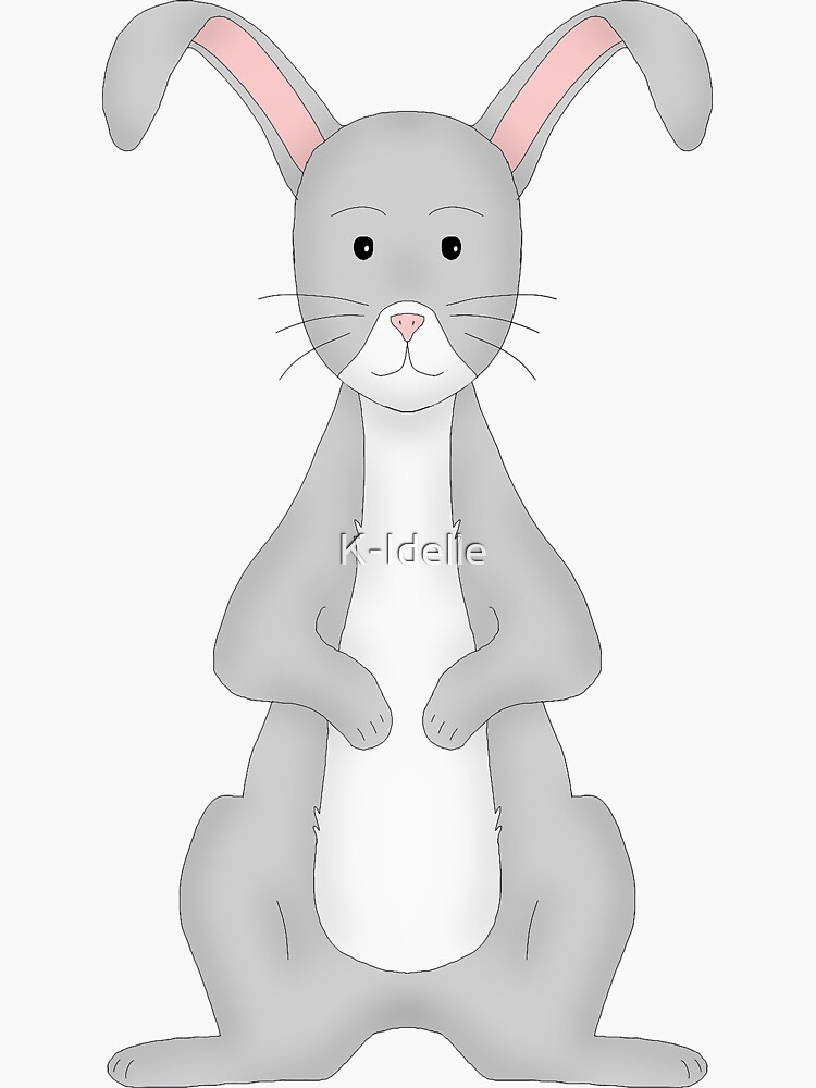"Rachel the Rabbit" Sticker for Sale by K-Idelle | Redbubble