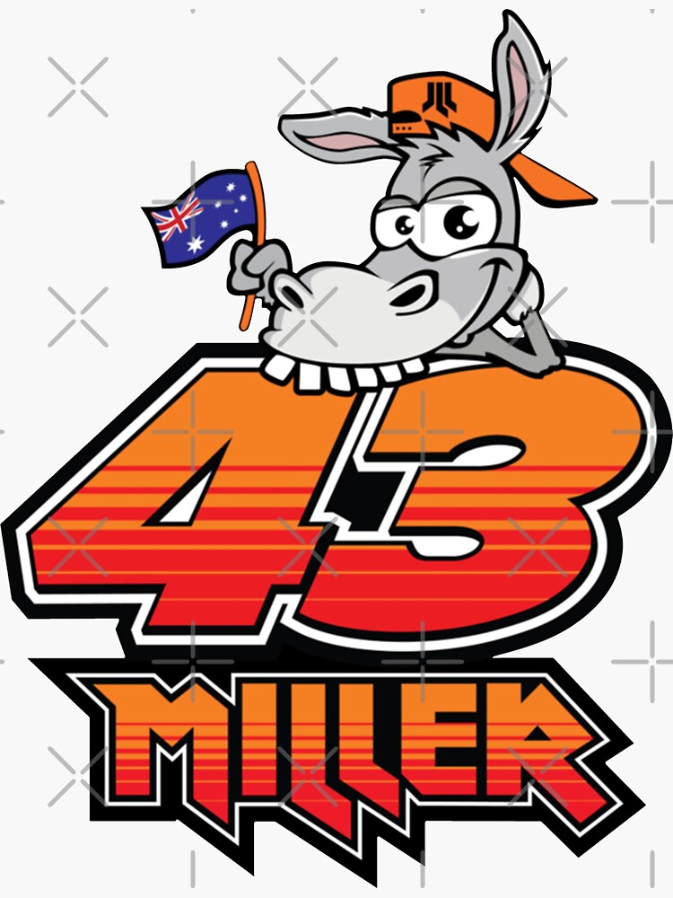 "Jack Miller Number 43" Sticker for Sale by MotoGPHub | Redbubble