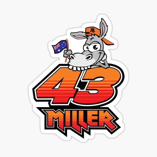 "Jack Miller Number 43" Sticker for Sale by MotoGPHub | Redbubble