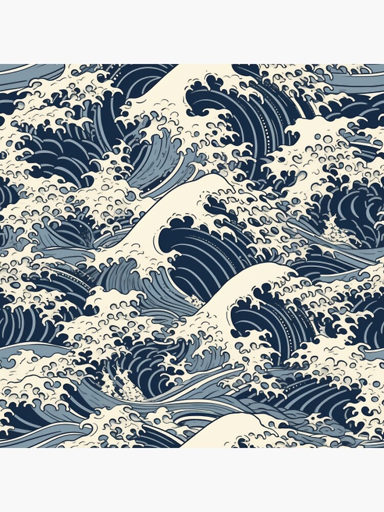 "Waves of Ukiyo-e Elegance - Traditional Japanese Repeating Pattern ...
