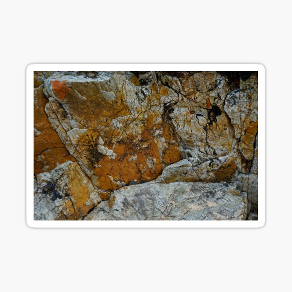 "Weathered Natural Rock Texture with Lichen " Sticker for Sale by ...