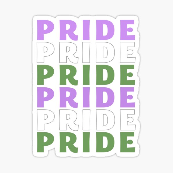 "Pride (repeat) - Genderqueer" Sticker for Sale by transprince | Redbubble