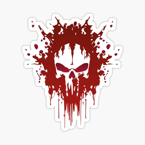 "Red Skull" Sticker for Sale by AndyTats | Redbubble