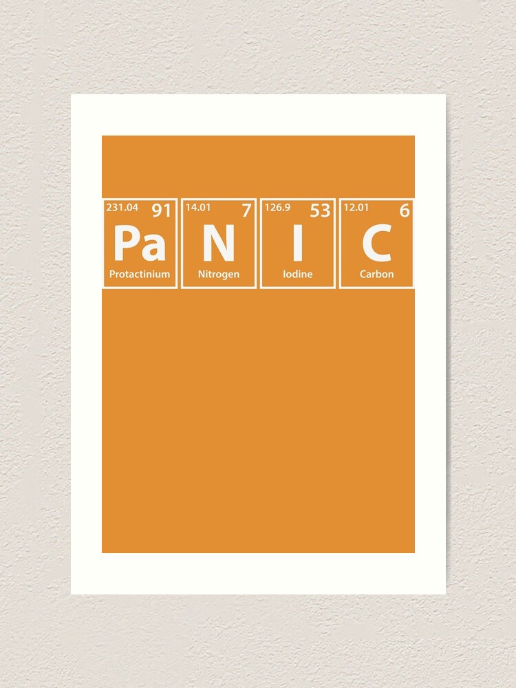 "Panic Elements Spelling" Art Print by cerebrands | Redbubble