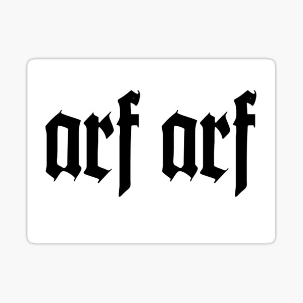 "arf arf" Sticker for Sale by Marker7 | Redbubble