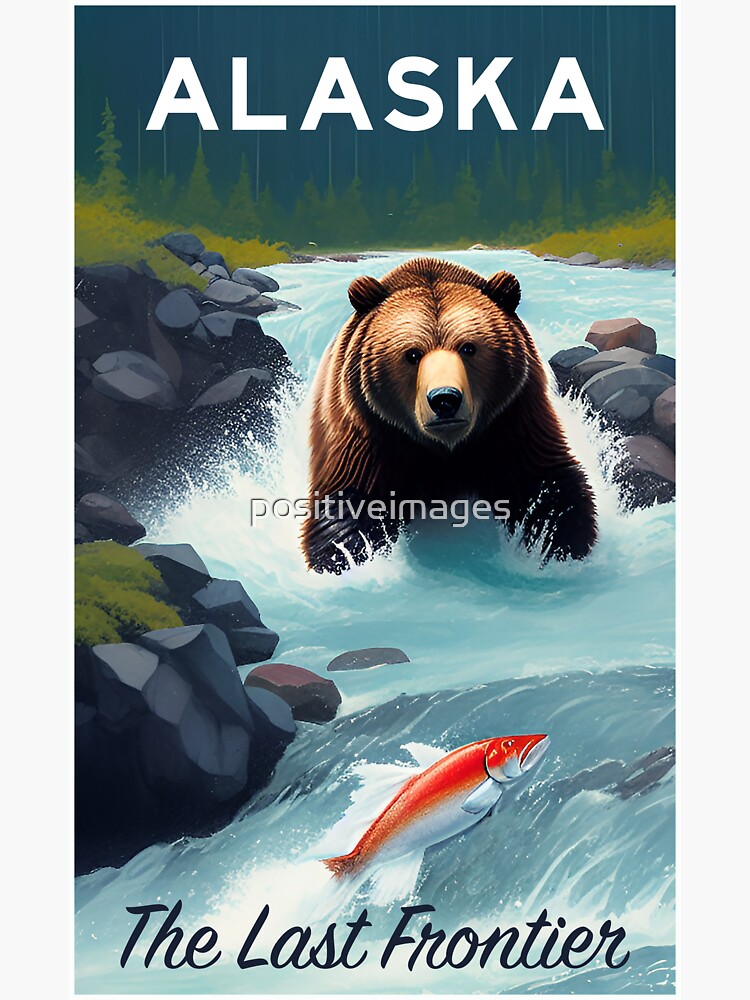 "Alaska, The Last Frontier" Sticker for Sale by positiveimages | Redbubble